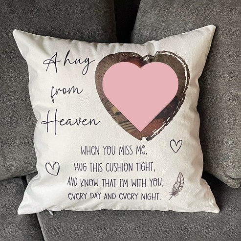 A Hug From Heaven Memorial Cushion | Memorial Remembrance Gift – All ...