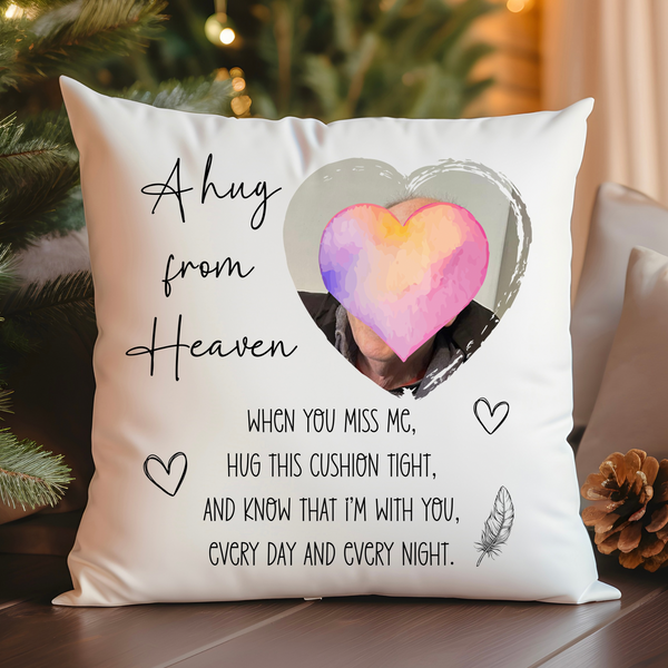 A Hug From Heaven Memorial Cushion | Memorial Remembrance Gift – All ...